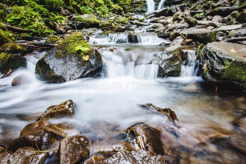 Waterfall close up stock image. Image of mountain, motion - 92819195