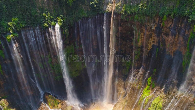 Waterfall Coban Sewu Java Indonesia Stock Photo - Image of natural ...