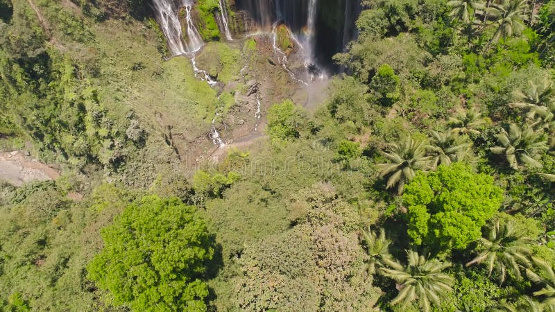 Waterfall Coban Sewu Java Indonesia Stock Footage - Video of natural ...