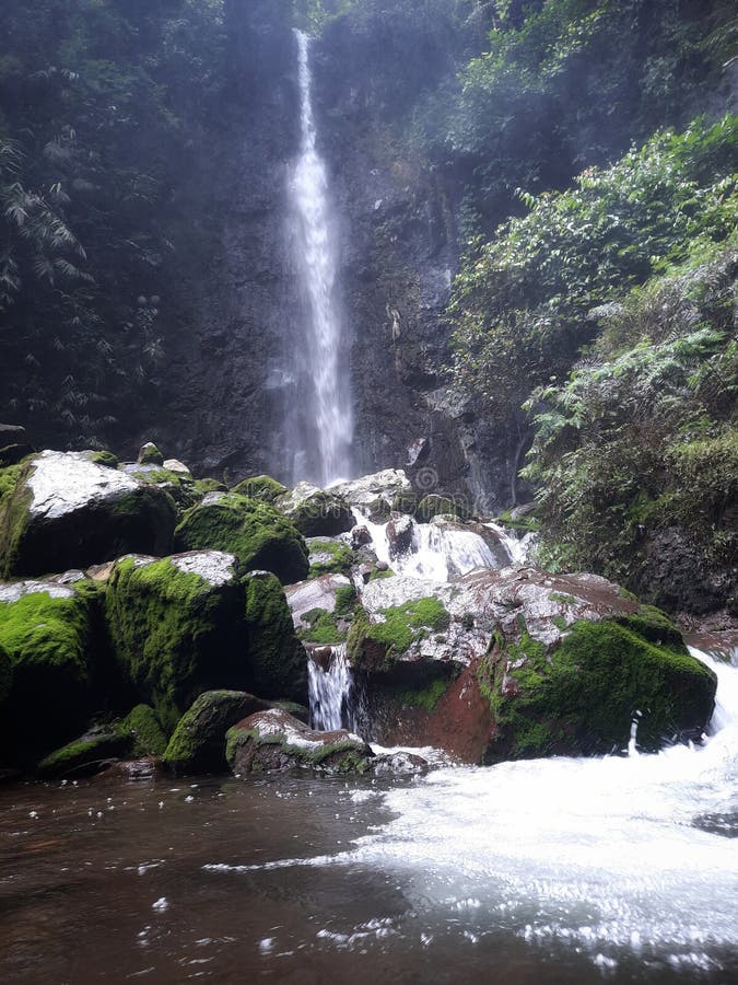 Waterfall and a Combination of Beautiful Natural Rocks Stock Image ...