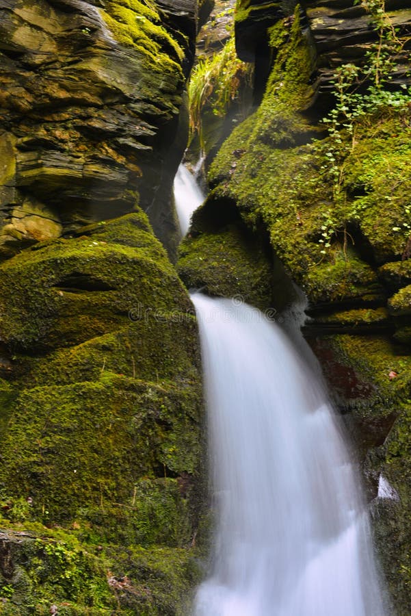 Waterfall in Cornwall in Winter Stock Image - Image of rock, nature ...