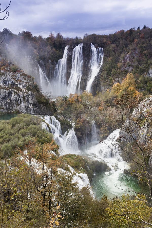 Waterfall in Croatia stock photo. Image of meadow, clear - 64188448