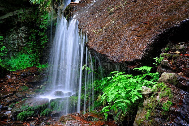 Waterfall stock image. Image of csurgoko, varsag, romania - 97544791