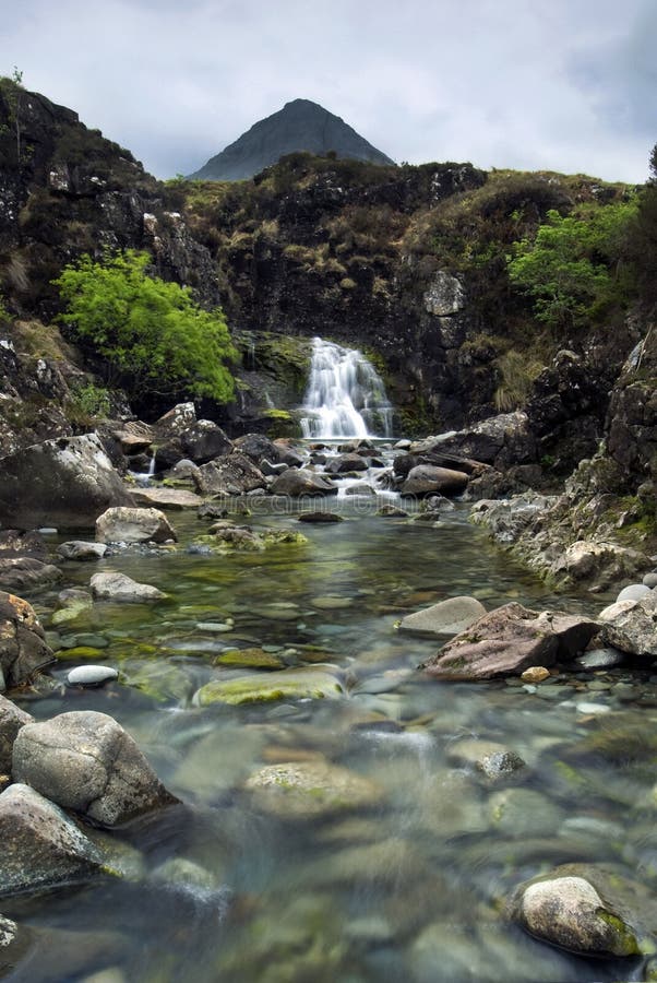 Waterfall, Cuillin Mountains, Isle of Skye , Scotland Stock Image ...