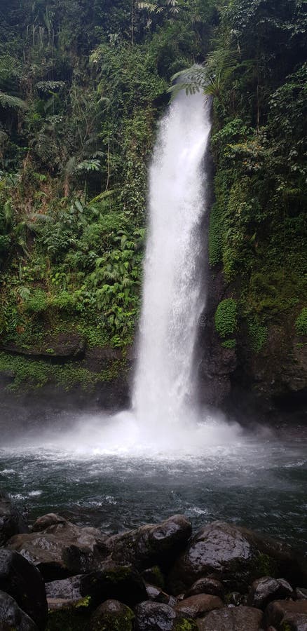 Waterfall curug stock image. Image of waterfall, airterjun - 221942689