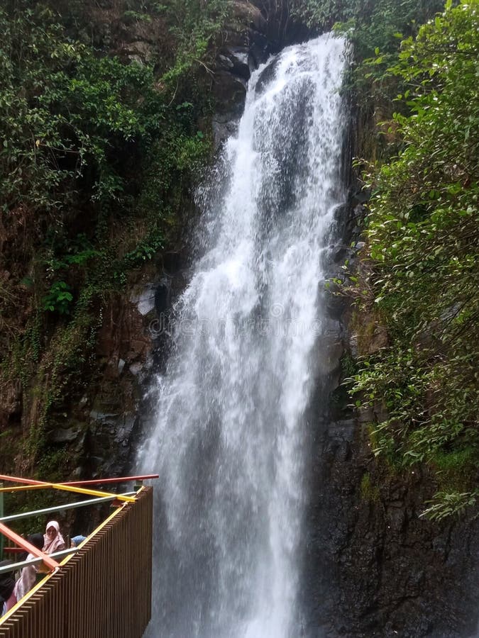 Waterfall & X22;curug Cinulang& X22; Editorial Stock Photo - Image of ...