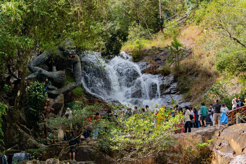 Waterfall in Dalat. editorial photo. Image of tropics - 268084126