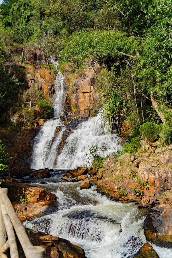 Waterfall in Dalat. stock photo. Image of dalat, trang - 265224040