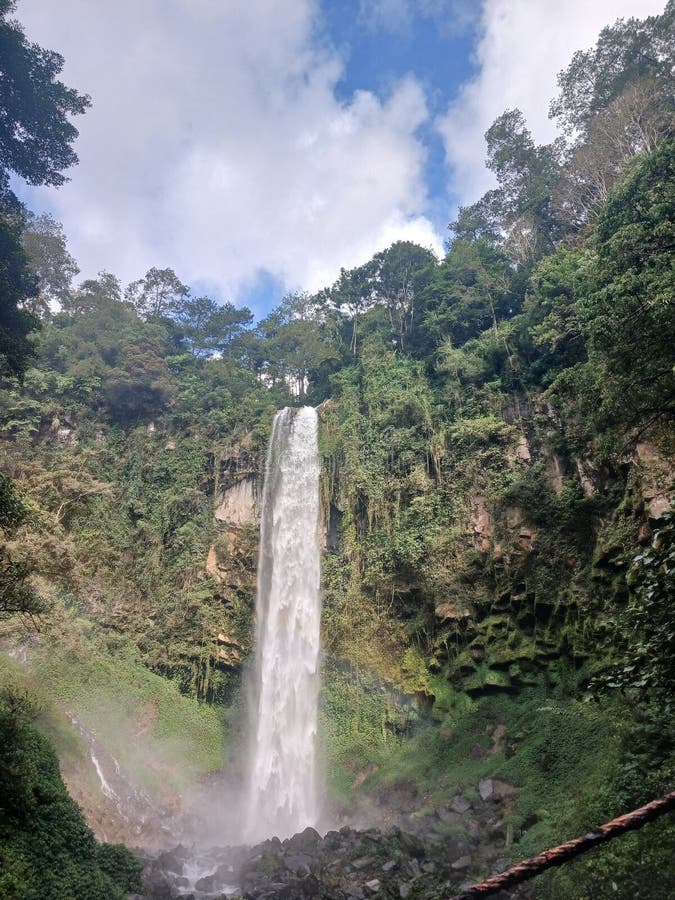 Waterfall during the day stock image. Image of waterway - 376509313