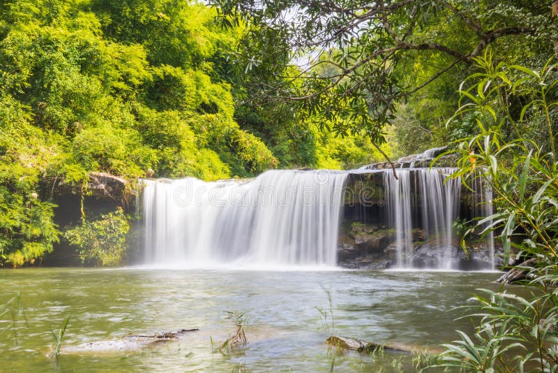 Waterfall in the Deep Forest. Huai Luang Waterfall Huai Luang Waterfall ...