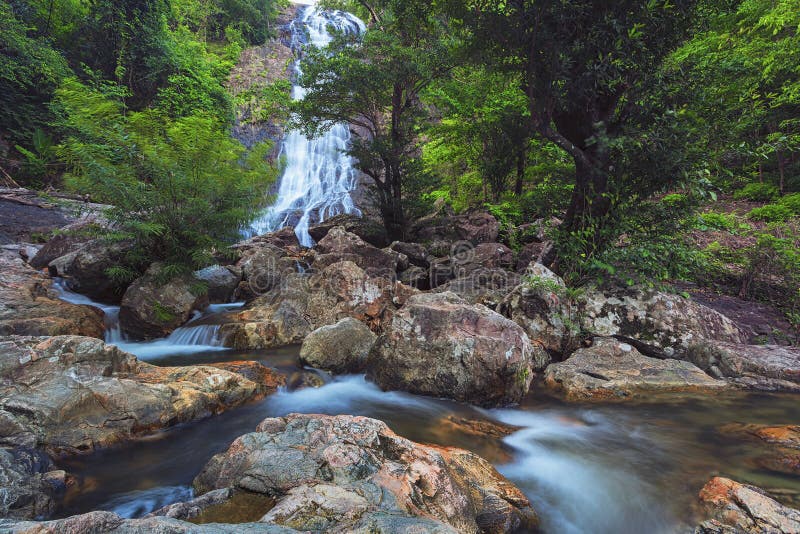 Beautiful Scenery of Waterfall at Gunung Pulai, Johor, Malaysia Stock ...