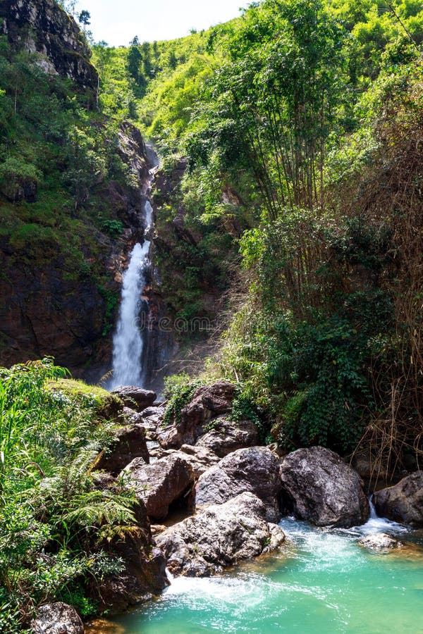 Waterfall stock image. Image of environment, copyspace - 258893439