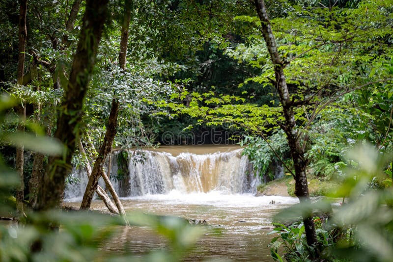 Waterfall stock image. Image of lake, landscape, pool - 258893495