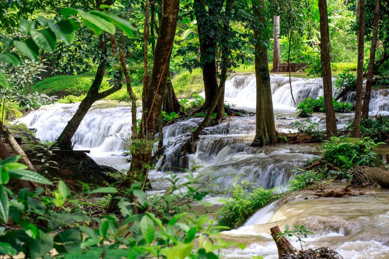 Waterfall stock image. Image of natural, freshness, beauty - 258893517