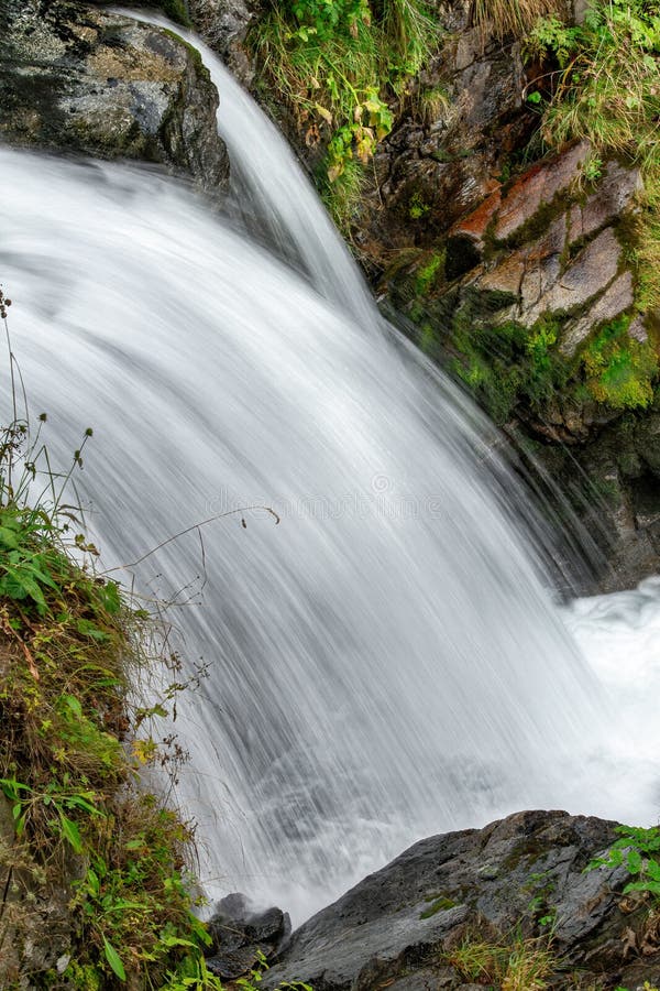 Waterfall Detail with Long Exposure Technique Stock Photo - Image of ...