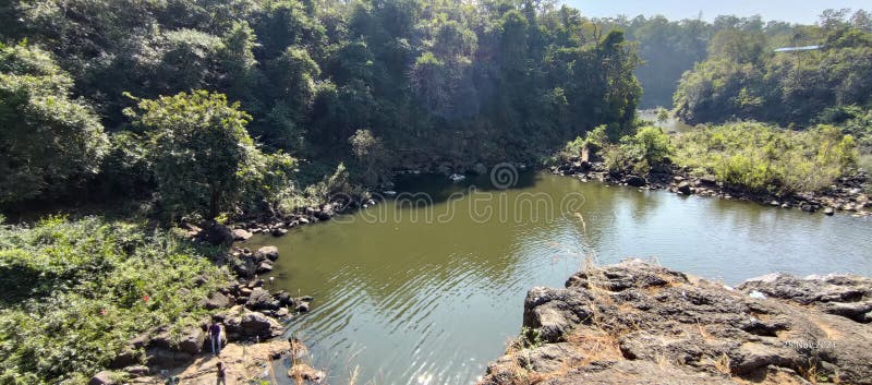 Waterfall Devghat Wildlife Religious Place Stock Photo - Image of ...
