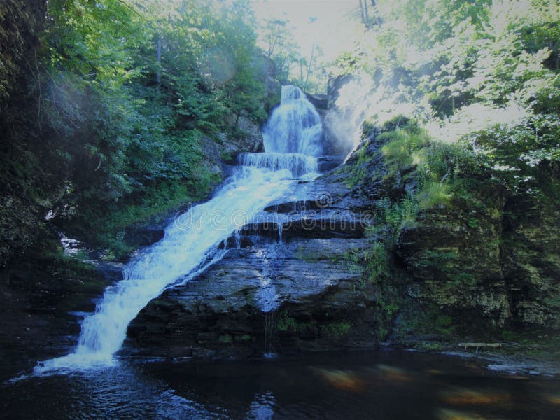 Waterfall stock image. Image of nature, natural, silverthread - 97097977