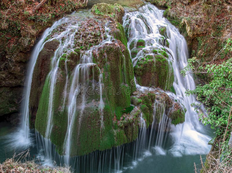 A Waterfall that Drips Down, with Long Exposure Time Stock Photo ...