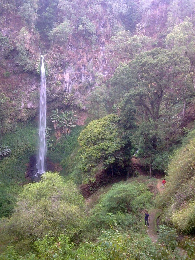 Waterfall that Drop from the Cave Stock Image - Image of waterfall ...