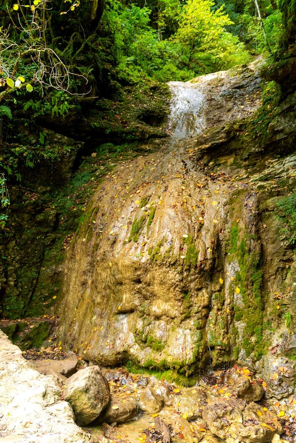 The Waterfall is Dry Due during the Dry Season with Hot Weather Stock ...