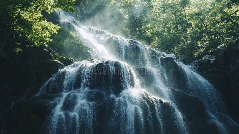 Waterfall Drying Up Due To Climate Change Impact on Nature Stock ...