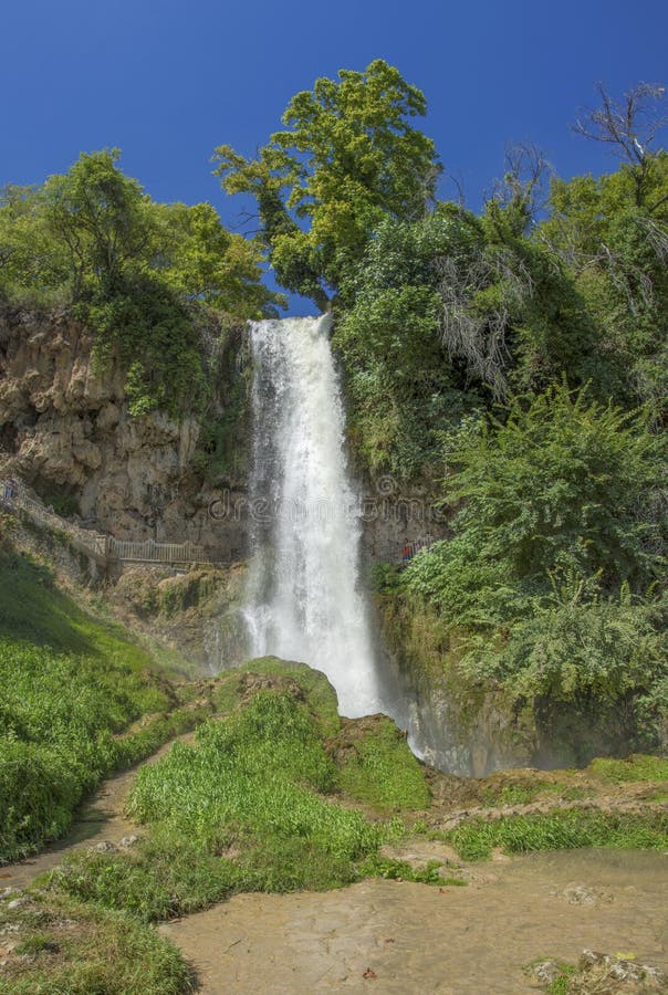 Waterfall in Edessa stock image. Image of pella, fall - 116092567