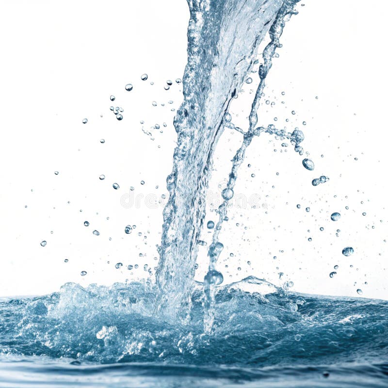 Waterfall Effect Isolated on White Background Stock Illustration ...