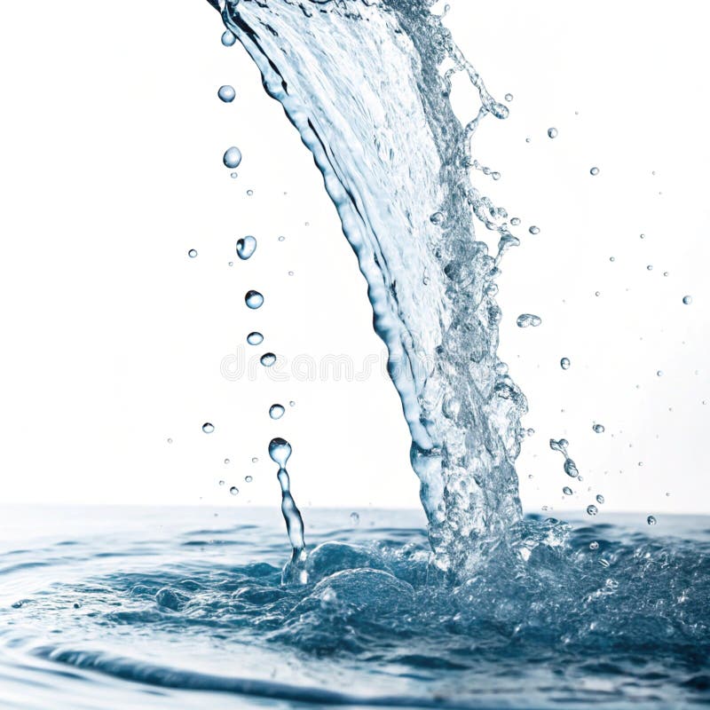 Waterfall Effect Isolated on White Background Stock Illustration ...