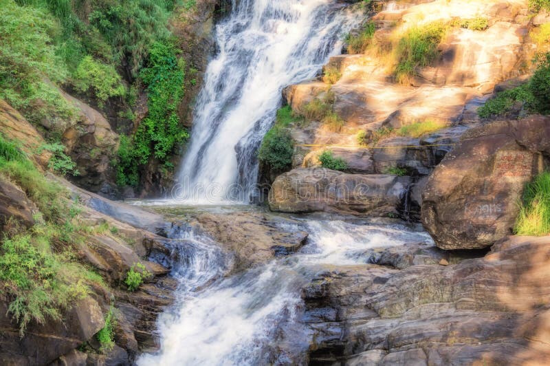 Waterfall in Ella. stock image. Image of beauty, outdoors - 117593789