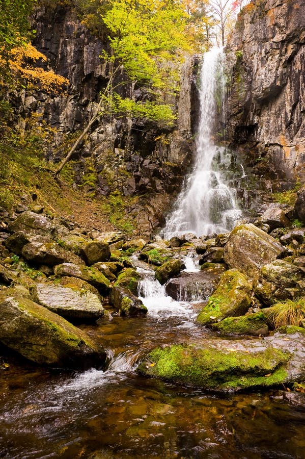 Big Waterfall in the Russian Reserve Stock Image - Image of brook ...