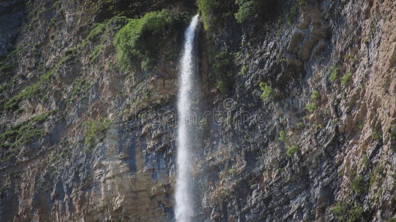 Waterfall Falling Down from the Cliff Stock Video - Video of scenic ...