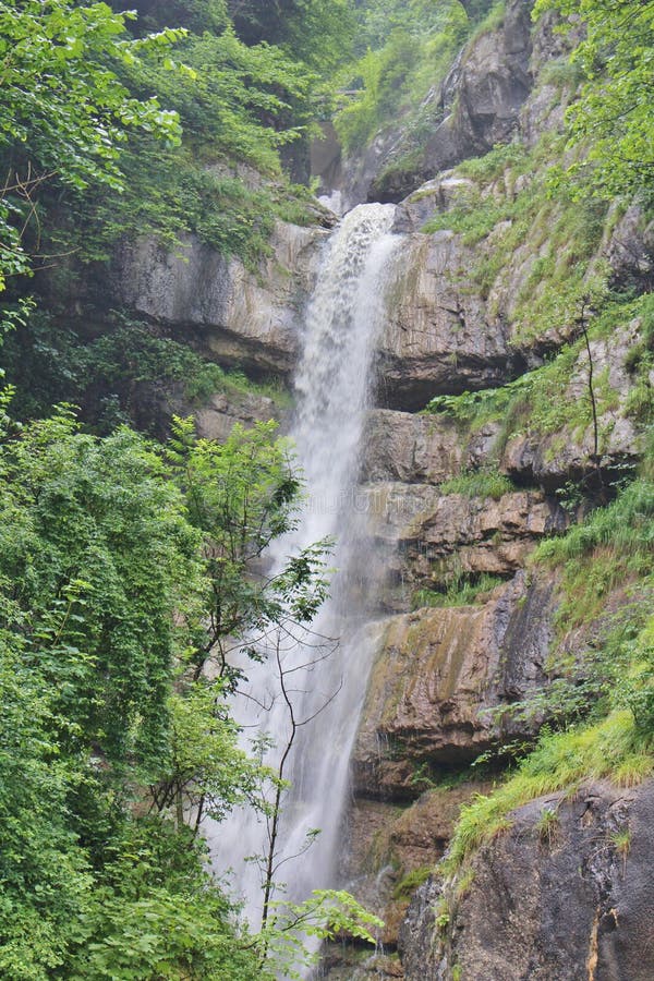 A Waterfall in Hallstatt, Austria Stock Photo - Image of nature ...