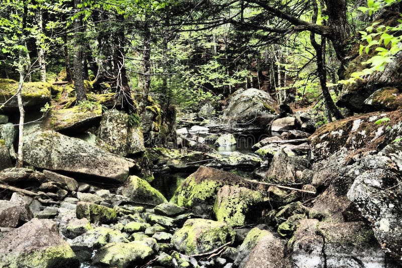 Waterfall Falling into a Lake with Stones Covered with Moss in Halifax ...