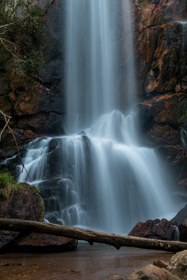 Waterfall Flowing Down Over Rocks Stock Photo - Image of outdoor ...