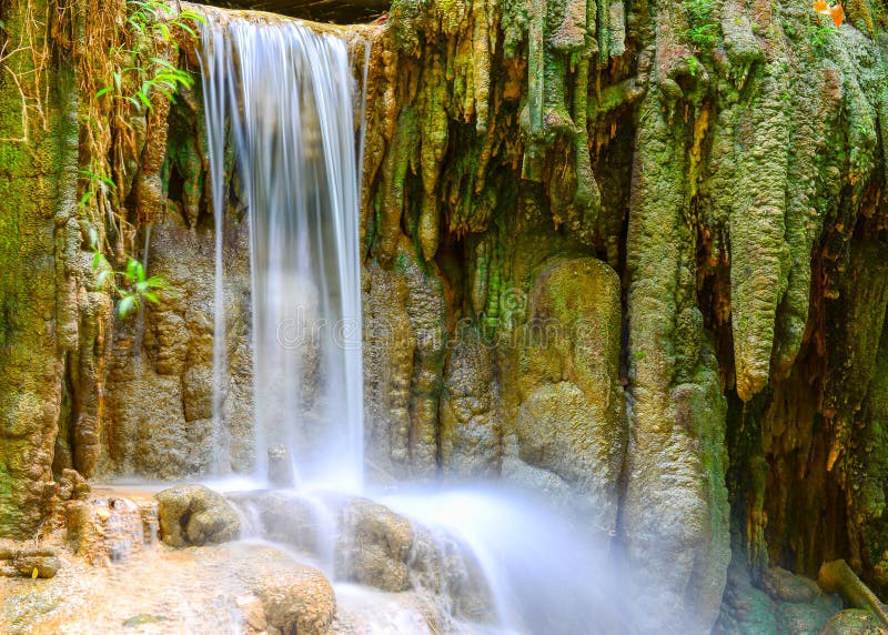Waterfall stock photo. Image of motion, rain, environment - 71630542