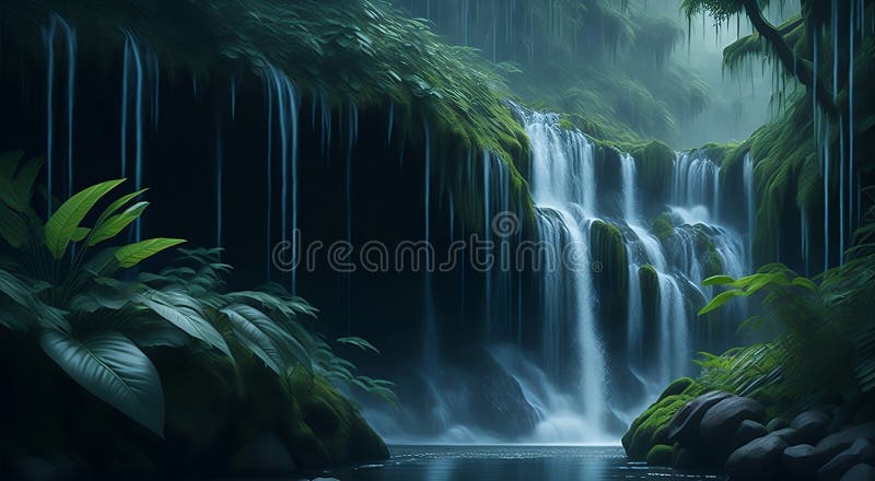Heaven Waterfall Stock Illustrations – 574 Heaven Waterfall Stock ...