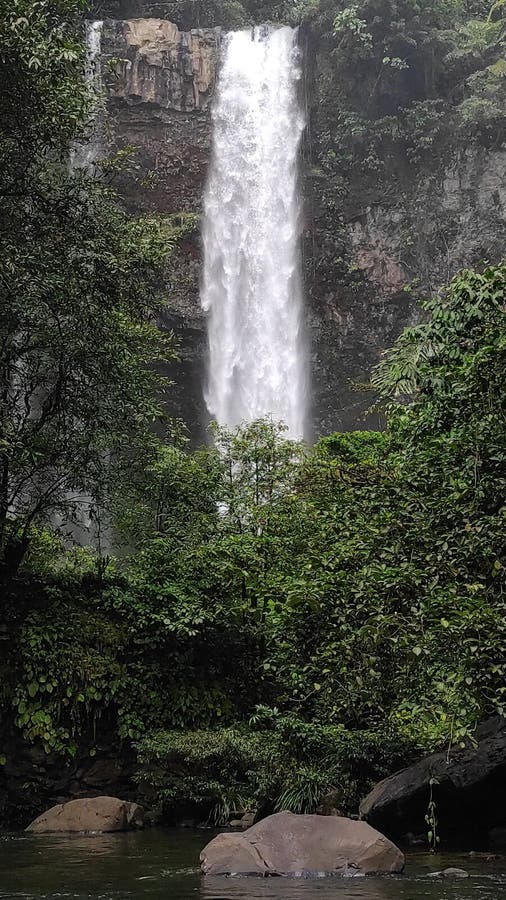 Waterfall in the Forest Kalimantan Indonesia Stock Photo - Image of ...