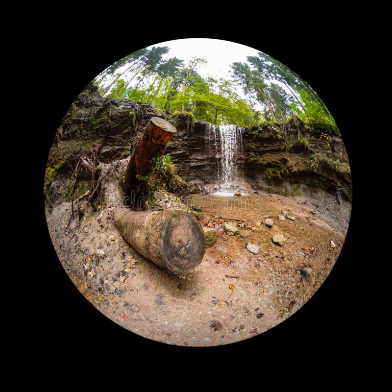 Cascade Waterfall Over a Rock Scene Stock Image - Image of circle ...