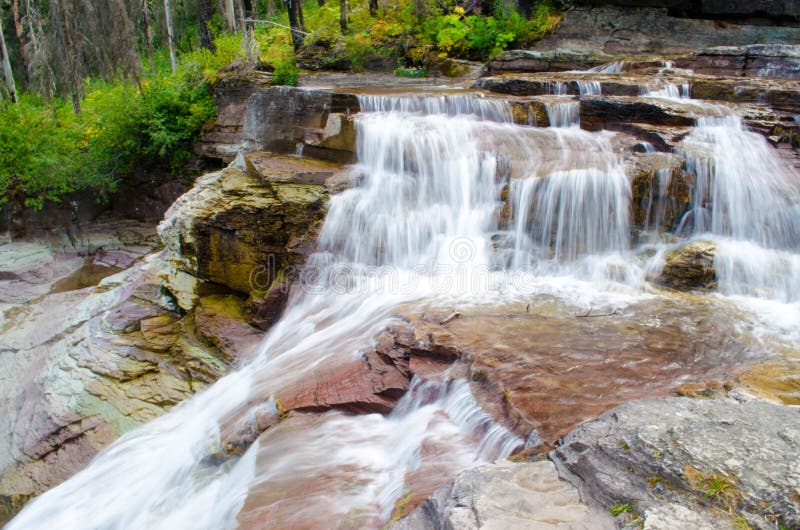 Waterfall in Forest stock photo. Image of trees, falls - 179451068