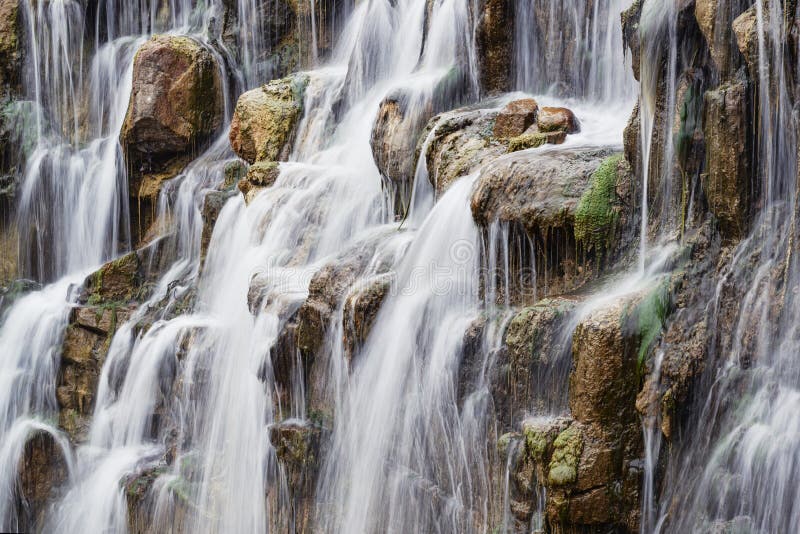 Waterfall Full of Water, a Closeup Stock Image - Image of outdoor, park ...