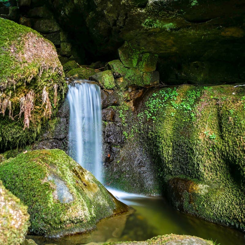 Waterfall stock image. Image of nature, motion, water - 118588955