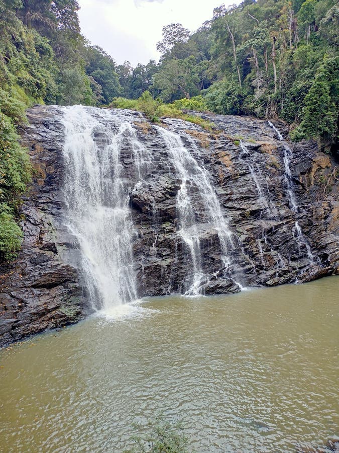 Waterfall Greenery Beautiful Stock Image - Image of greenery ...