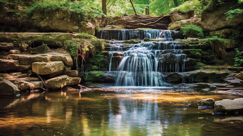 Amazon Jungle Waterfall Stock Illustrations – 288 Amazon Jungle ...