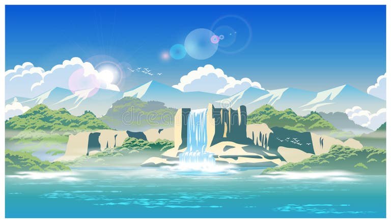 Cartoon Waterfalls Stock Illustrations – 2,583 Cartoon Waterfalls Stock ...