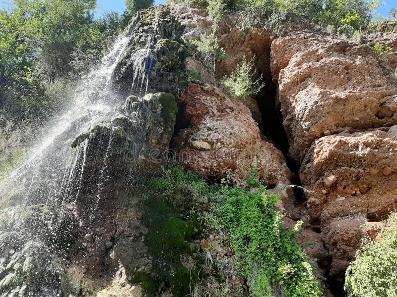 Waterfall in Hot Springs SD Stock Image - Image of sandstone, waterfall ...