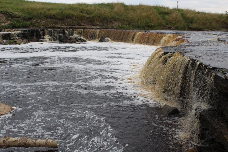 Waterfall with a Huge Current, Mountain Waterfall Stock Image - Image ...