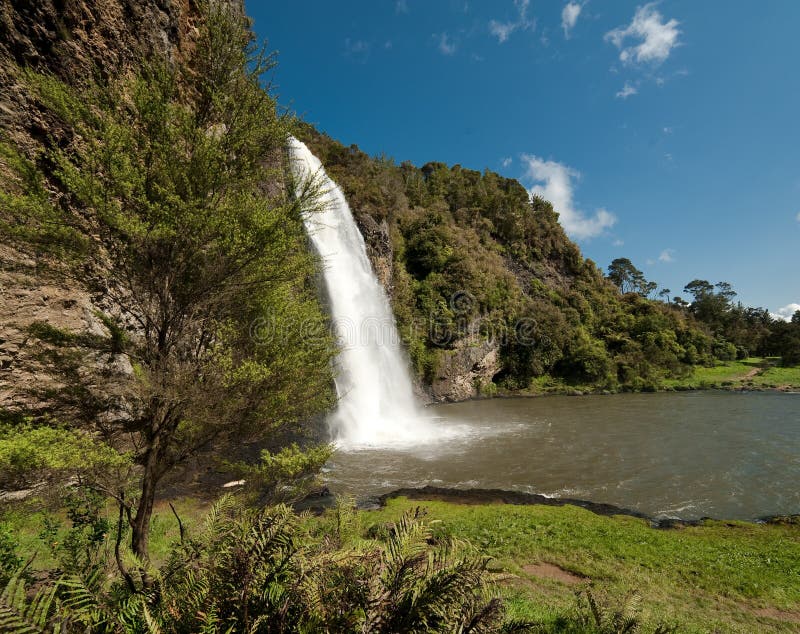 Waterfall at Hunua stock image. Image of pond, river - 16357085
