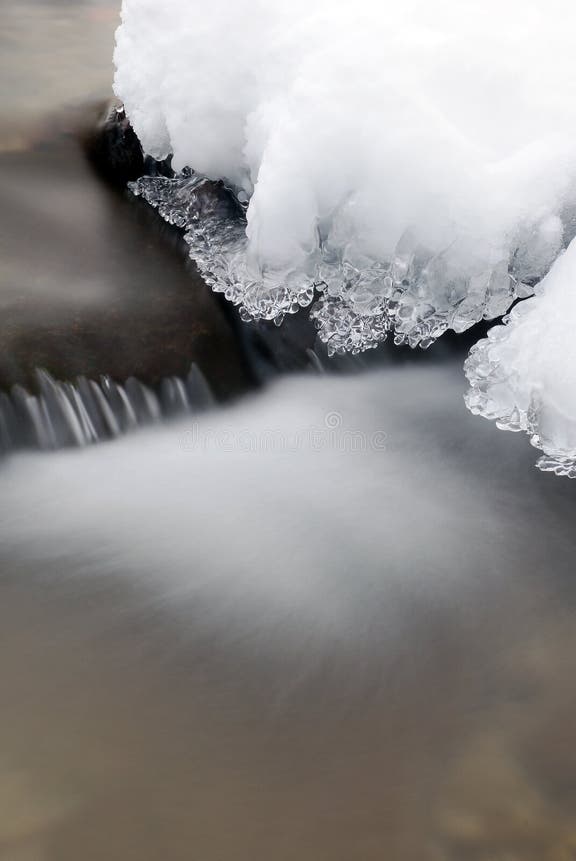 Waterfall with ice stock image. Image of underwood, cool - 12268195