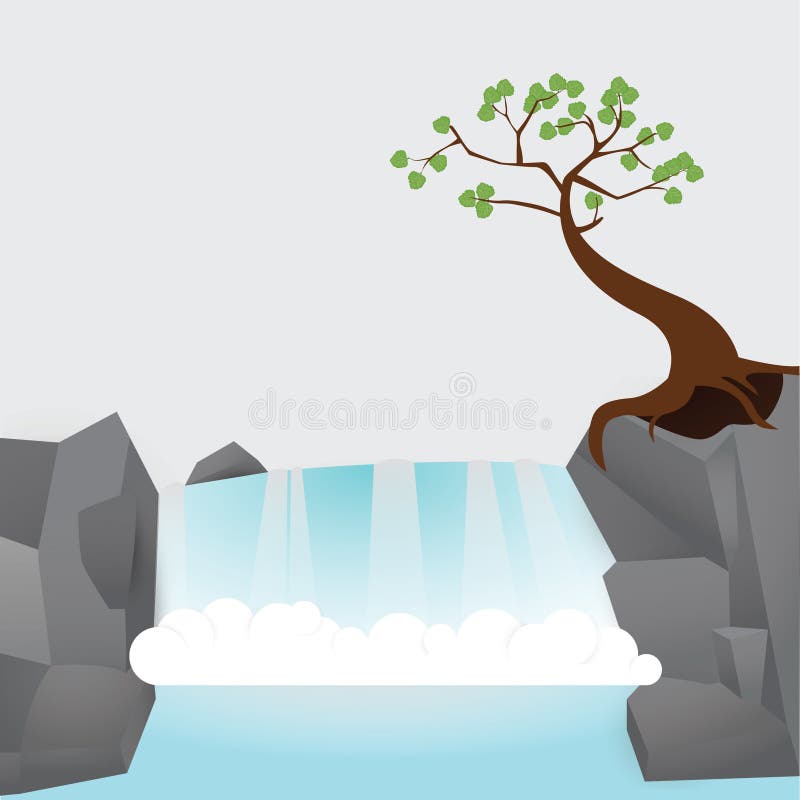 Waterfall Icon. Vector Illustration Decorative Background Design Stock ...