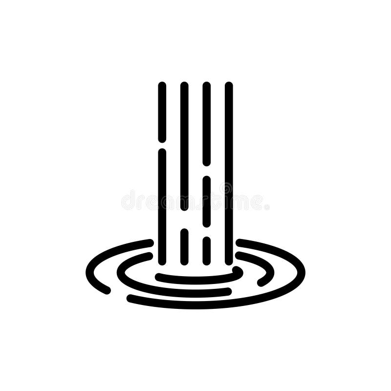 Waterfall Icon, Vector Illustration on White Stock Vector ...